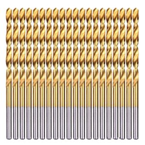 20pcs, 11/64", titanium coated twist drill bits