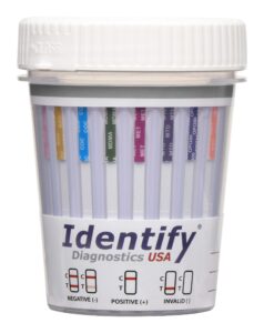 identify diagnostics usa drug screen test - 25 pack - made in usa 12 panel clia waived instant urine drug test kit for amp,bar,bup,bzo,coc,mdma,met,mtd,opi/mop,oxy,pcp,thc