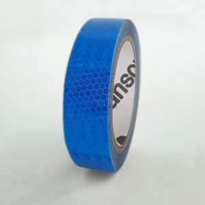 high intensity retro reflective tape (hxref) [1 roll] 1" (25mm) x 10 yds blue