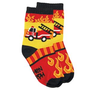 stephen joseph baby boys sports socks, firetruck, large us