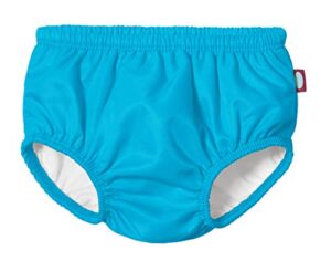 made in usa baby girls and boys swim diaper cover reusable leakproof for swimming pool lessons beach, turquoise, 6-9 months