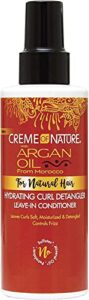 creme of nature argan oil for hair, hydrating leave in conditioner and curl detangler, for dry damaged hair, 4.23 fl oz