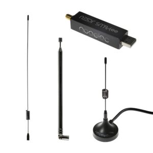 nesdr smartee v2 bundle - premium rtl-sdr w/integrated bias tee, aluminum enclosure, 0.5ppm tcxo, sma input, antenna base & 3 antennas. rtl2832u & r820t2-based software defined radio (sdr)