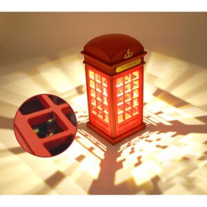 anten telephone booth vintage london designed usb charging led night lamp touch sensor table desk light touch panel power-saving light bedside lamp