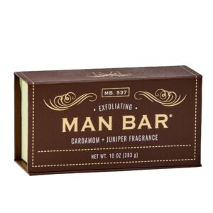 san francisco soap company peppered cardamom and juniper man bar - exfoliating - no harmful chemicals - good for all skin types - made in the usa