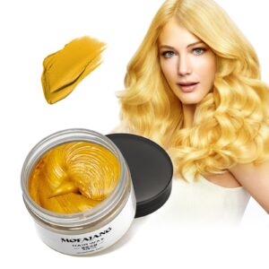 temporary hair color wax - 4.23 oz instant cream pomade for party, cosplay, and easy cleaning (1, gold)