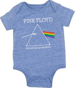 pink floyd newborn baby boys bodysuit light blue heather 0-3 months