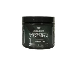 mnsc lavender lime naturally better shave cream - smooth shave, hypoallergenic sensitive skin formula, softer skin, prevent nicks, cuts, and irritation, handcrafted in usa, all-natural & plant-derived