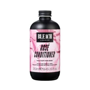 bleach london rose conditioner - soft pastel pink rinse, color toning and preserving, vegan, cruelty free, daily hair nourishment, color depositing formula, 8.45 fl oz