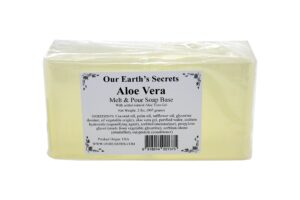 our earth's secrets - 2 lbs melt and pour soap base - aloe vera