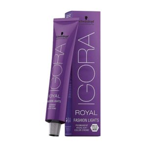 schwarzkopf igora royal fashion lights permanent highlight color creme with fibrebond technology (l-77 copper extra)