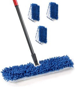 o-cedar dual-action microfiber flip mop with telescopic handle (flip mop with 3 extra refills), pack- 3