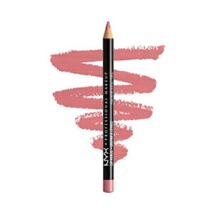 nyx professional makeup slim lip pencil, long-lasting creamy lip liner - rose