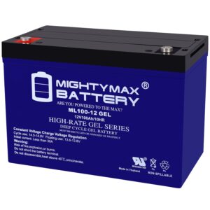 mighty max battery 12v 100ah gel battery replaces tomcat minimag series floor scrubbers