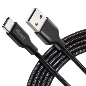 irag charger cable for moto z4/z3 play/g7(power, play, plus)/g6/g6 plus/z2 force/z2 play/x4/moto z/z droid/z force droid-56k 6 feet braided usb type c to a fast charge charging cord