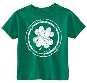 custom kingdom baby boys girls shamrock four leaf clover st patricks day t-shirt (5t, green)