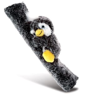 dollibu black penguin plush car seatbelt cover - soft fluffy cushion support for safety seat belt strap cover, decorative wild life stuffed animal padded toy cute vehicle accessory for kids & adults