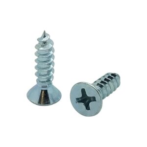 100 qty #8 x 5/8" flat head zinc coated phillips head wood screws (bcp7)