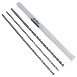 3pc long masonry drills for bricks blocks concrete carbide tips 400mm 8-12mm