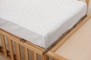 elegant comfort 100% waterproof fitted crib and toddler protective mattress protector pad cover, white