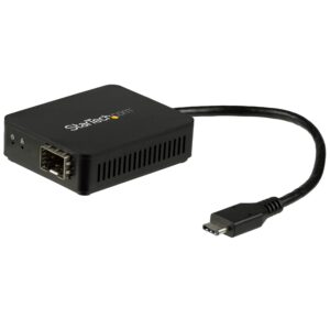 startech.com usb c to fiber optic converter - open sfp - 1000base-sx/lx - windows / mac / linux - usb ethernet adapter - usb network adapter (us1gc30sfp)