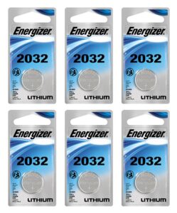 6x energizer cr2032 batteries 3v lithium carded coin button battery fresh