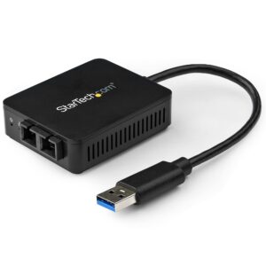 startech.com usb to fiber optic converter - 1000base-sx sc - mm - windows/mac/linux - usb 3.0 ethernet adapter - network adapter (us1ga30sxsc)