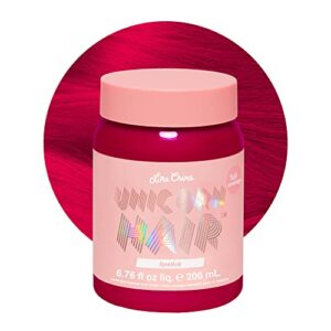 lime crime full coverage unicorn hair dye, lipstick - damage-free semi-permanent hair color conditions & moisturizes - temporary hair tint kit has a sugary citrus vanilla scent - vegan