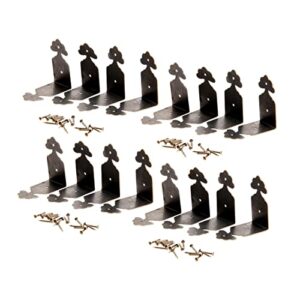 dophee 16 pack metal l shaped corner guards, decorative jewelry box corner protector, vintage corner edge guard with mounting screws for diy box wood box cabinet drawer, 1.54"x0.71"