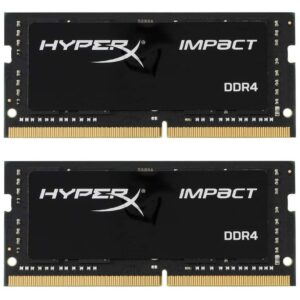 kingston technology hyperx impact 32gb 3200mhz ddr4 cl20 sodimm (kit of 2) memory hx432s20ibk2/32