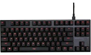 hyperx alloy fps pro - usb tenkeyless mechanical gaming keyboard - 87-key, ultra-compact form factor - clicky - cherry mx blue - red led backlit (hx-kb4bl1-us/ww)