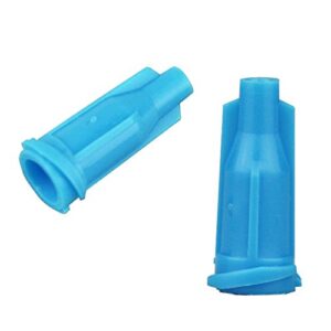 luer lock syringe tip caps screw threads dispensing stop caps 1000 pieces (light blue)