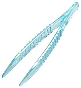 caplugs evergreen 222-1121-b1i sterile self-sprung forceps 100 pack, translucent blue polystyrene, 105 mm, reusable, disposable, laboratory use, individually packed