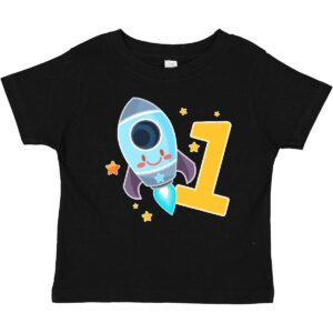 inktastic rocket spaceship happy first birthday baby t-shirt 18 months 0040 black 2f6e2