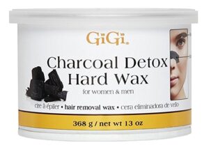 gigi tin charcoal detox hard wax 13 ounce (384ml) (2 pack)