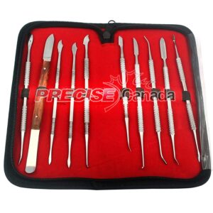 precise canada: dental lab stainless steel kit wax set dental instruments '10 pcs'