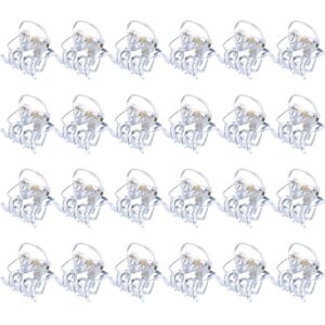 hotop hair clip, 24 pcs small mini hair claw clips for girls and women, non-slip plastic tiny jaw clips, clear