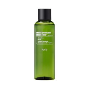 purito centella toner, 200ml 6.76 fl.oz, korean centella, soothing, hydration, alchhole-free facial toner for face, k-beauty, korean skin care