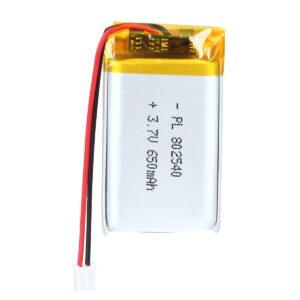 ydl 3.7v 650mah 802540 lipo battery rechargeable lithium polymer ion battery pack with ph2.0mm jst connector