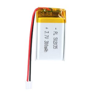 akzytue 3.7v 300mah 502035 lipo battery rechargeable lithium polymer ion battery pack with ph2.0mm jst connector