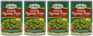 grace dry pigeon peas 14oz - 2 pack - jamaican gungo peas & congo peas - caribbean guandules verdes - peurto rican gandules verdes canned peas