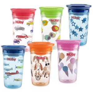 nuby tritan no spill 360 degree printed wonder cup, prints may vary, 1pk