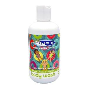 triswim kids scented body wash after-swimmer skincare, chlorine removal, soothes and moisturizes skin, relieves symptoms eczema & dry skin