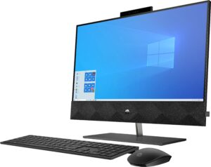 hp pavilion 24 desktop 1tb ssd 32gb ram (intel 10th gen processor with six cores and turbo boost to 4.30ghz, 32 gb ram, 1 tb ssd, 24" touchscreen fullhd, win 10) pc computer all-in-one