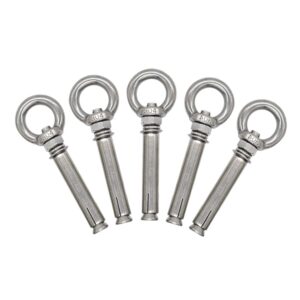 5-pack stainless steel ring lifting expansion eyebolt bolt screw with ring m8x80mm