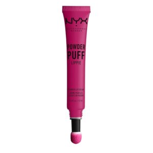 nyx professional makeup powder puff lippie lip cream, liquid lipstick - teenage dream (hot pink)