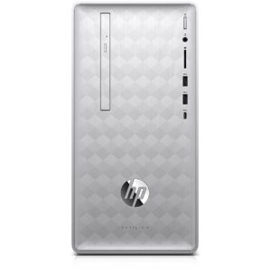 hp pavilion desktop computer, intel core i3-8100, 8gb ram, 1tb hard drive, windows 10 (590-p0030, silver)