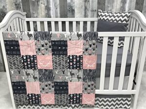 baby chevron, baby bedding, woodland, buck, deer, crib bedding, nursery room, babylooms