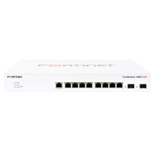 fortinet fortiswitch 108e-poe layer 2 fortigate switch controller compatible poe+ switch - 8 x ge rj45 ports, 2 x ge sfp