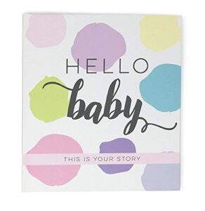 bobee hello baby memory book, a journal scrapbook for girls milestones and memories first 5 years